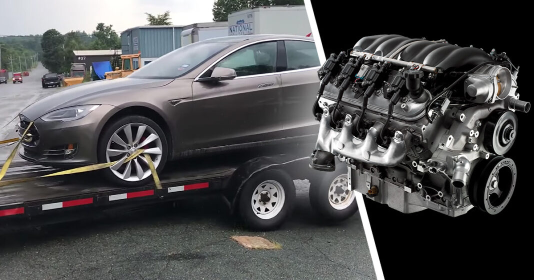 Un Tesla Model S tendrá el motor V8 de un Camaro y seguro que va a ...