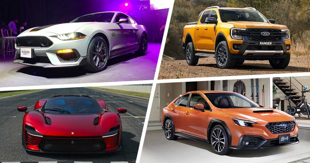 Ford Mustang Mach 1 y Ranger, Subaru WRX y Ferrari Daytona SP3 ...