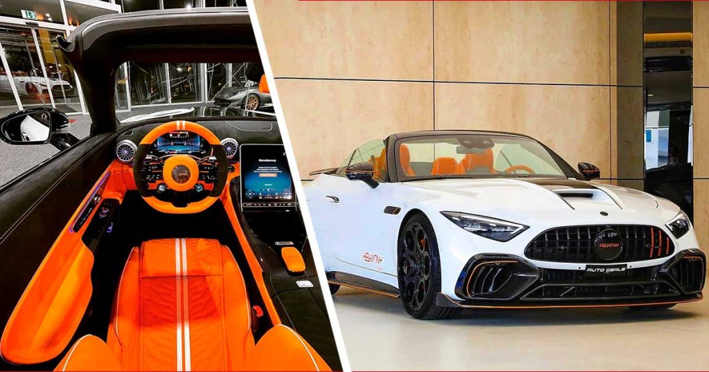 Este es un Mercedes-AMG SL 63 con mucha fibra de carbono y un interior ...