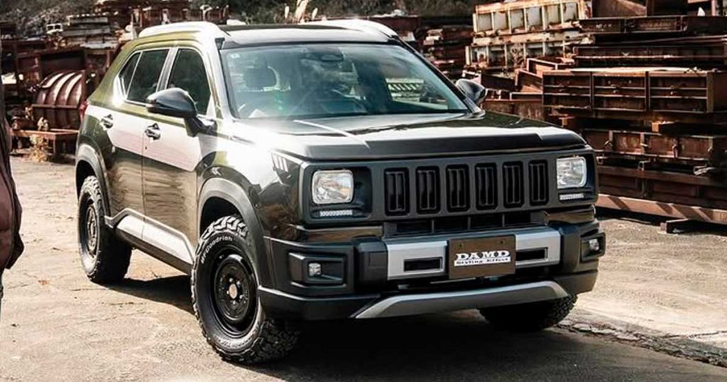 Sí, esta es una Honda WR-V modificada con el rostro de un Jeep Cherokee - Fuel Car Magazine